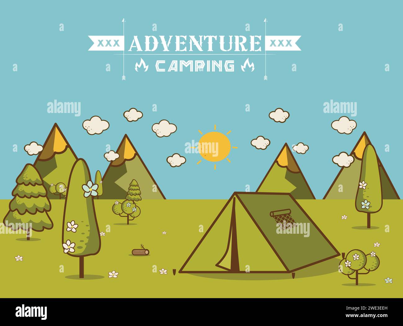 nature landscape. morning landscape in the mountains. solitude in ...