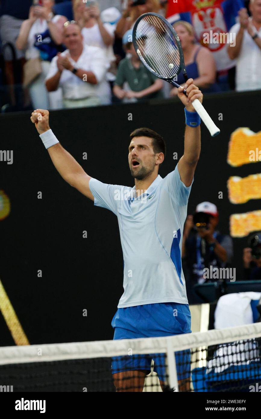 Melbourne, Victoria, Australia. 23rd Jan, 2024. Novak Djokovic (SRB ...