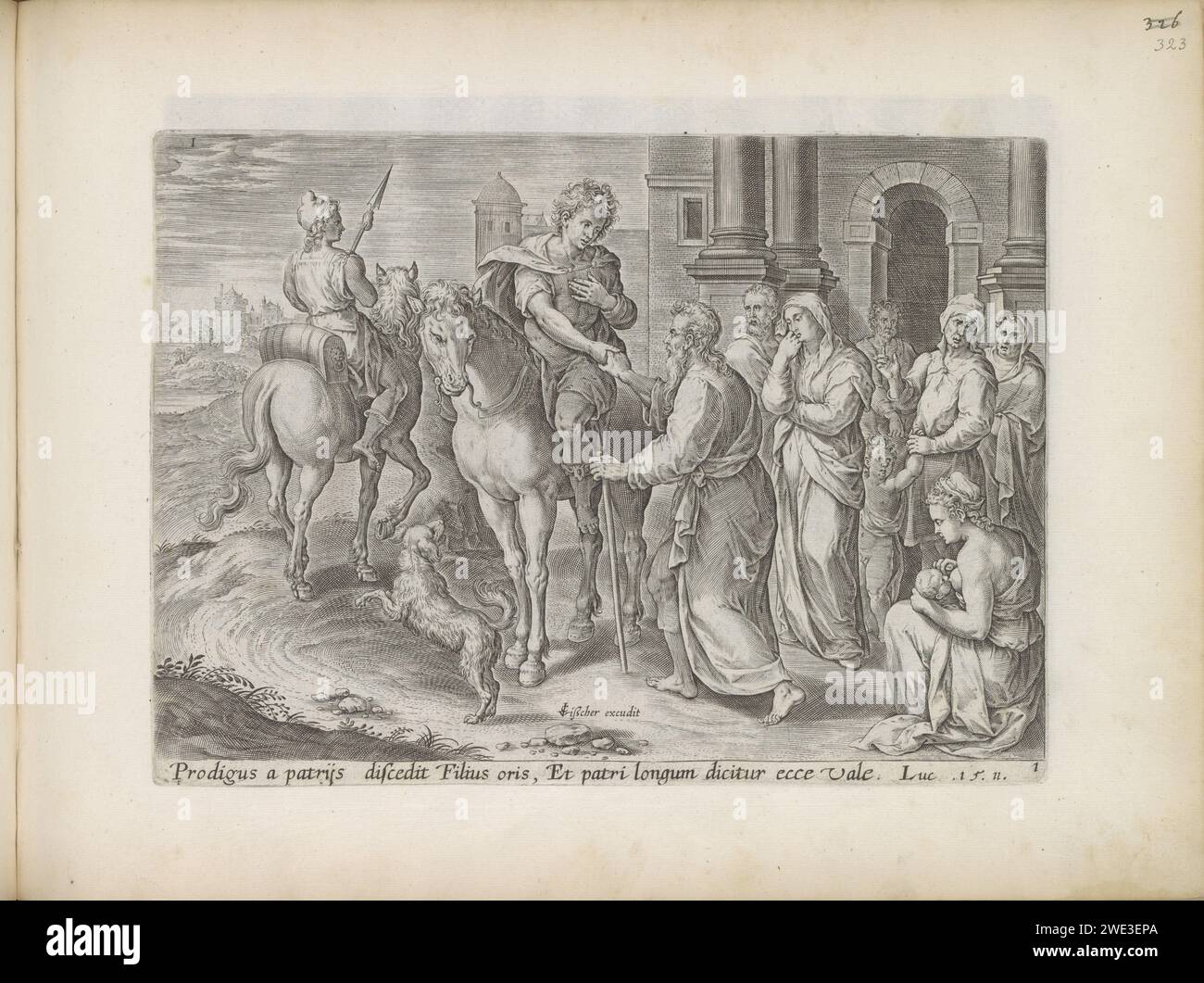 The Lost Son says goodbye to his father, 1643 print The lost son says ...