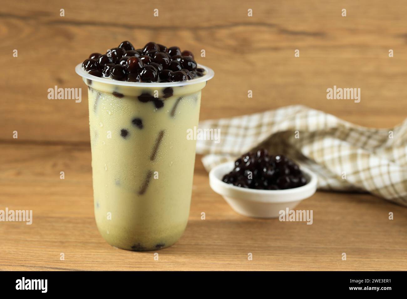 Bubble milk green tea with tapioca hi-res stock photography and images ...