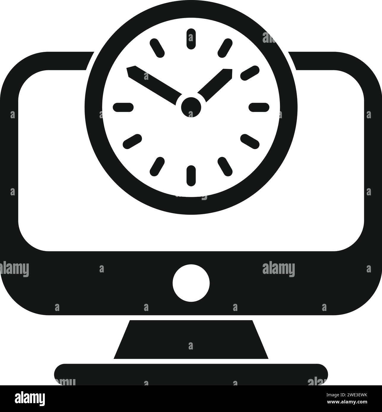 Late computer work icon simple vector. Asleep time. Day busy home Stock ...