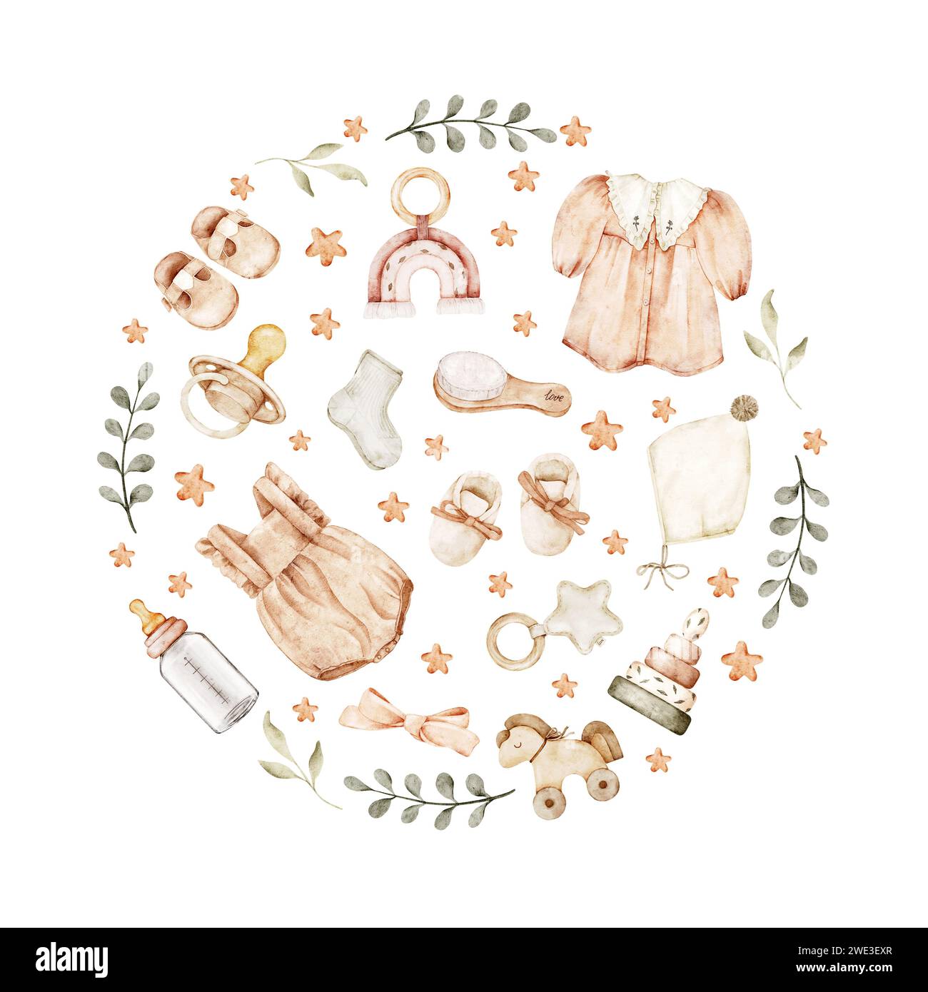 Baby booties clipart hi-res stock photography and images - Alamy