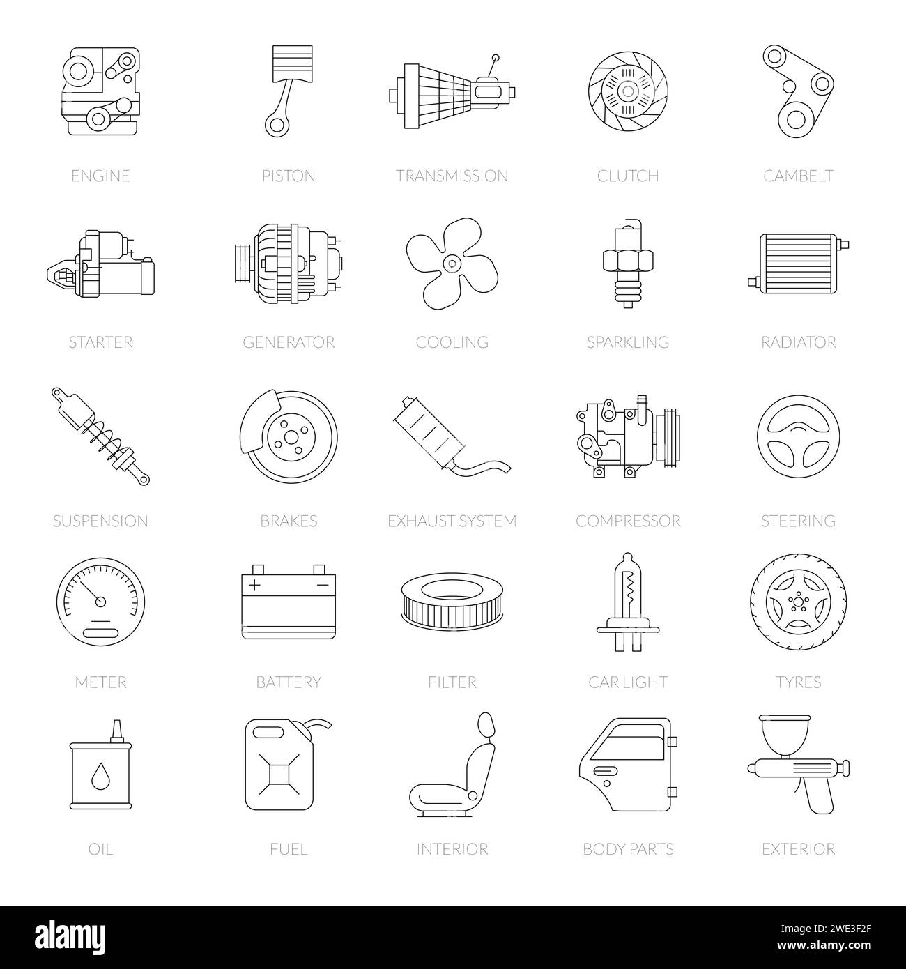 Repair car clutch icon Stock Vector Images - Alamy