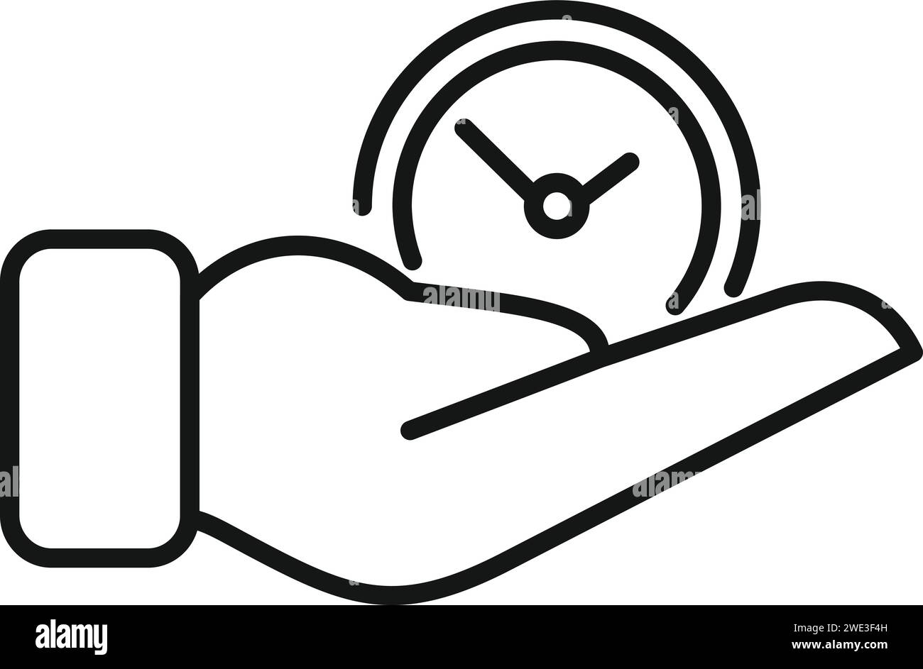 Care late work icon outline vector. Home rest. Active stress desk Stock ...