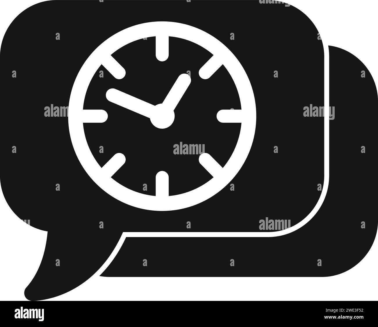 Late work chat icon simple vector. Worker desk office. People tired ...