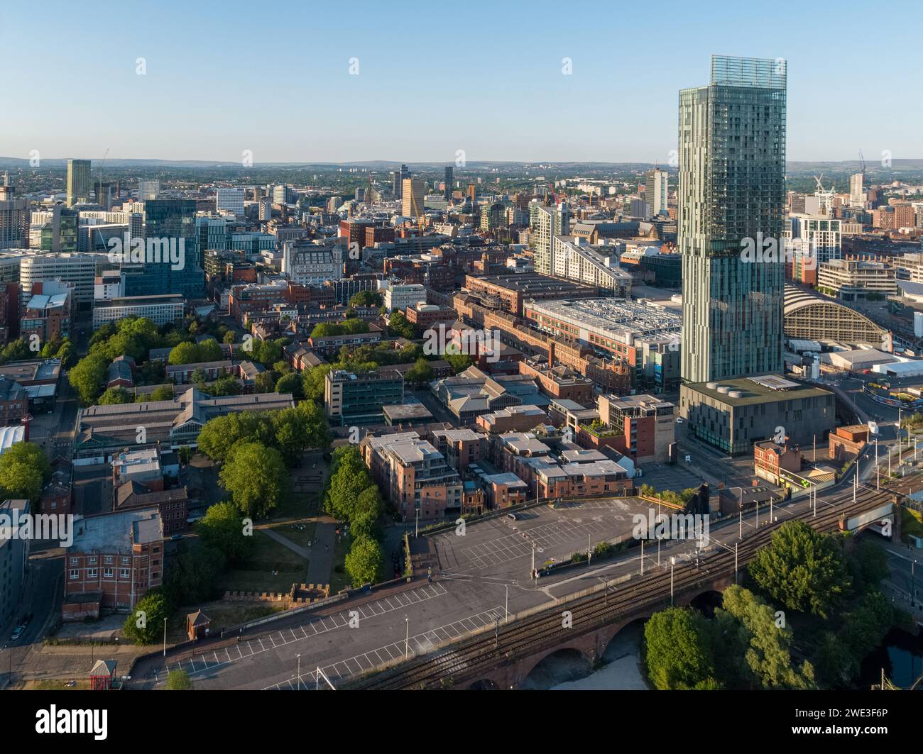 Aerial image of Beetham Tower, Hilton Manchester, Manchester Central ...