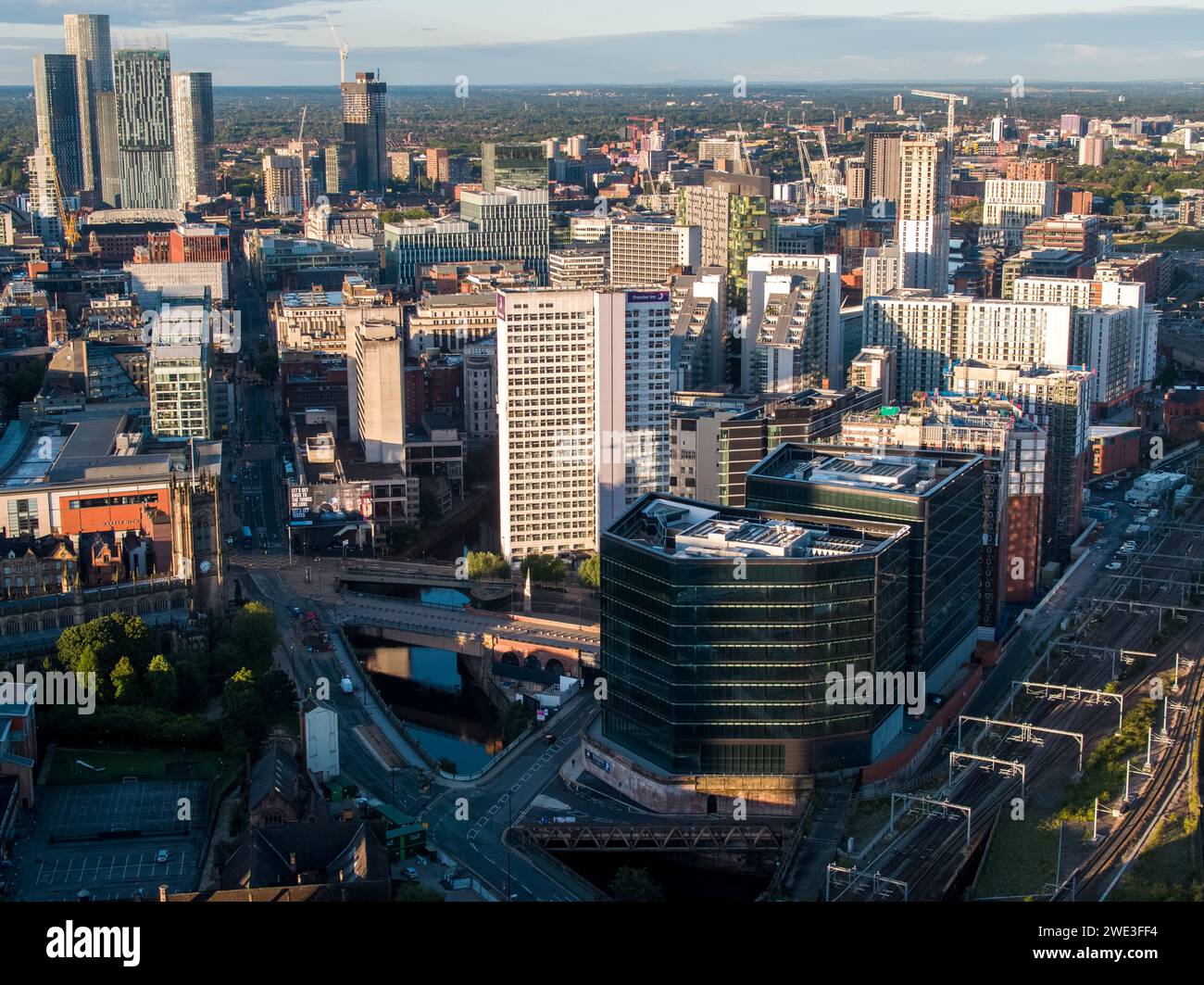 Aerial image of Manchester city centre, Embankment, Manchester ...