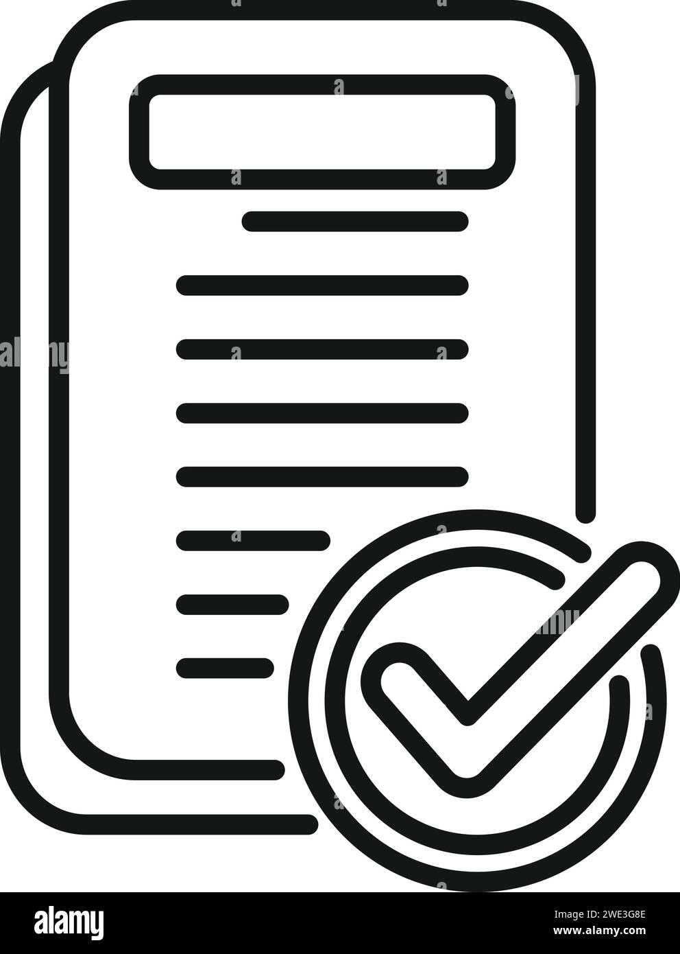 Approved documents icon outline vector. Claim marketing. Business ...