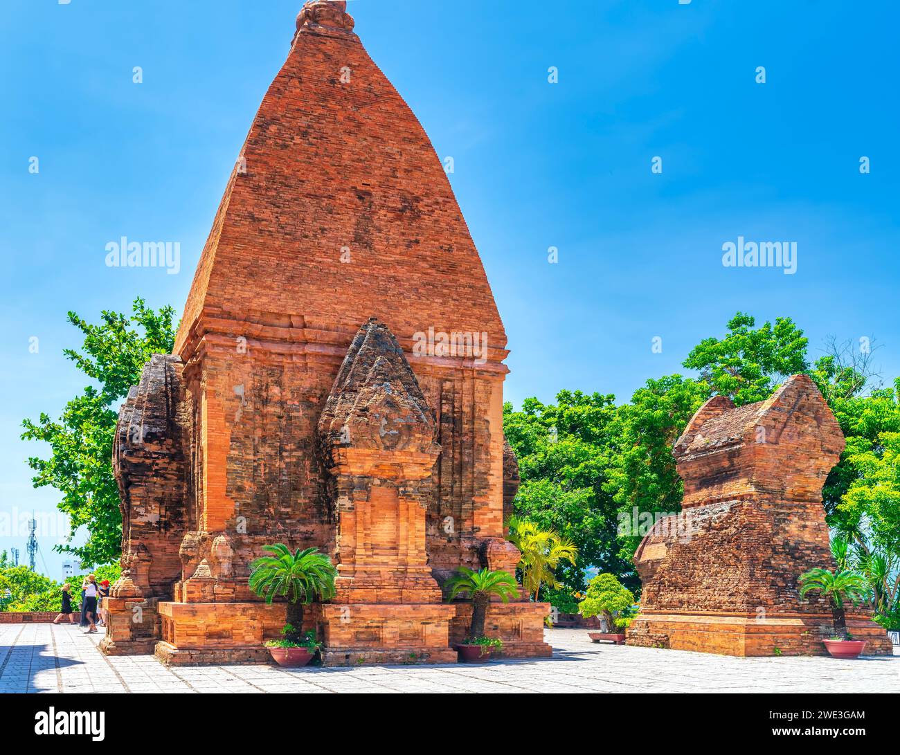 Ponagar Tower in Nha Trang, Vietnam. This is an artistic architectural ...