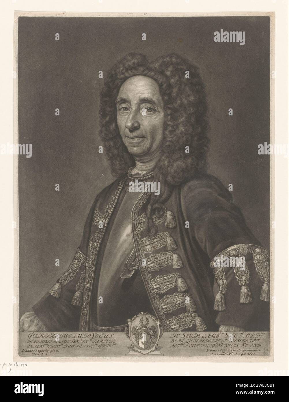 Portrait van Gottfried Ludwig von Seidel, Bernhard Vogel, after Jan ...