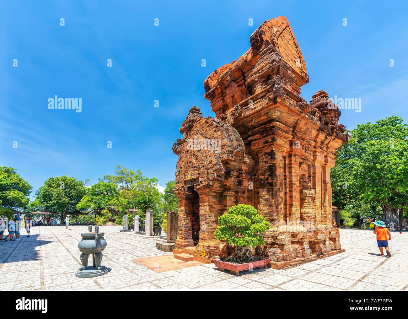 Ponagar Tower in Nha Trang, Vietnam. This is an artistic architectural ...