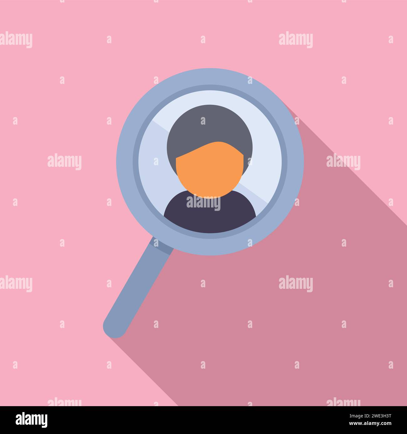 Trade service applicant icon flat vector. Vitae trade. Business head ...