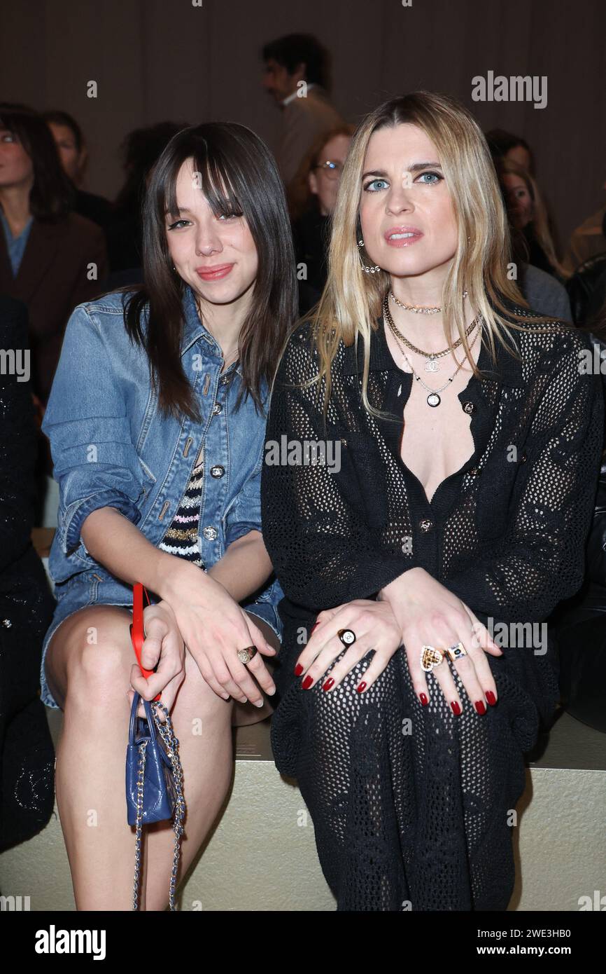 Paris, France. 23rd Jan, 2024. Kim Higelin and Cecile Cassel attending ...