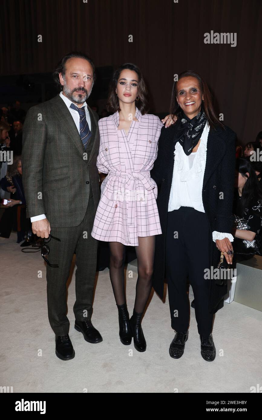 Paris, France. 23rd Jan, 2024. Vincent Perez, Iman Perez, Karine Silla ...