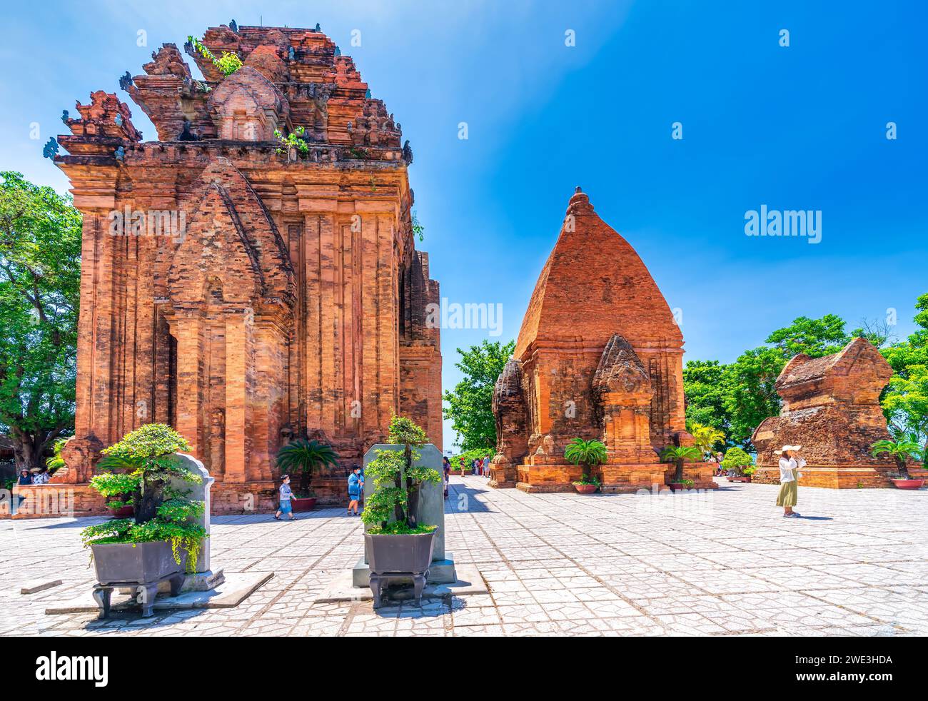 Ponagar Tower in Nha Trang, Vietnam. This is an artistic architectural ...