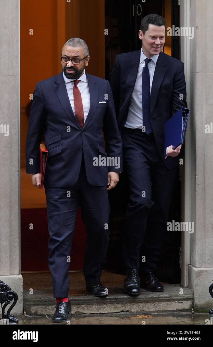 Home Secretary James Cleverly (left) and Secretary of State for Justice ...