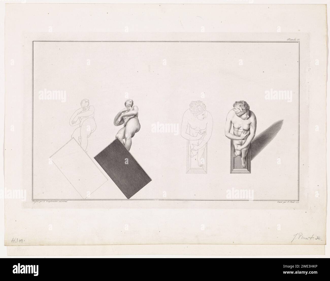 Statue of Venus de 'Medici, in two positions, Jan Punt, 1777 - 1778 ...