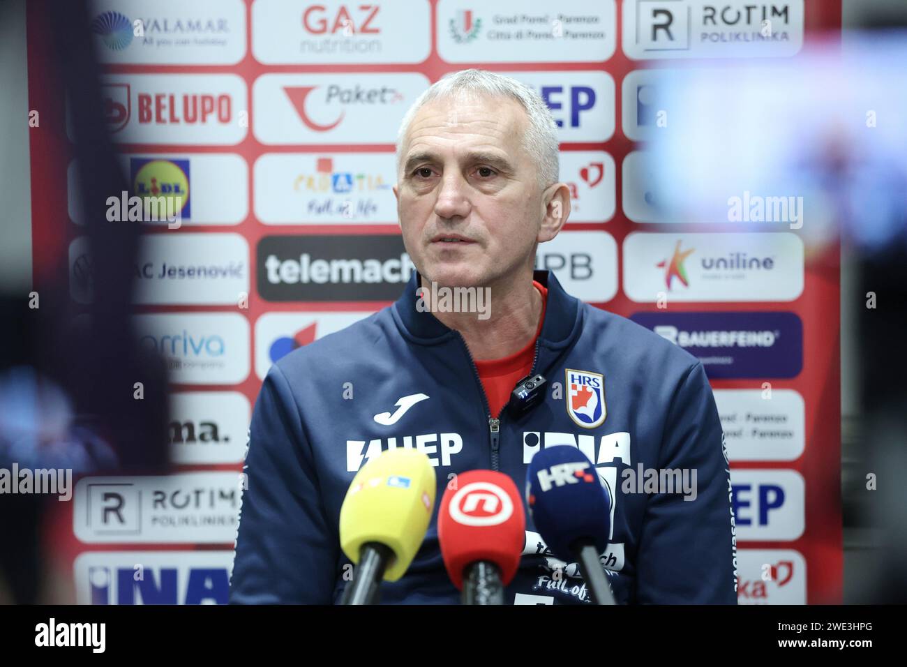 Cologne, Germany. 23rd Jan, 2024. Croatia Head Coach Goran Perkovac ...
