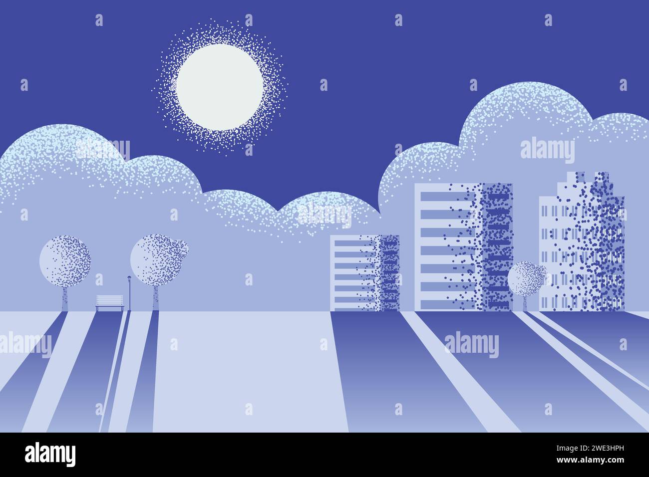 Beautiful City Park horizontal Nature landscape Natural landscape flat ...