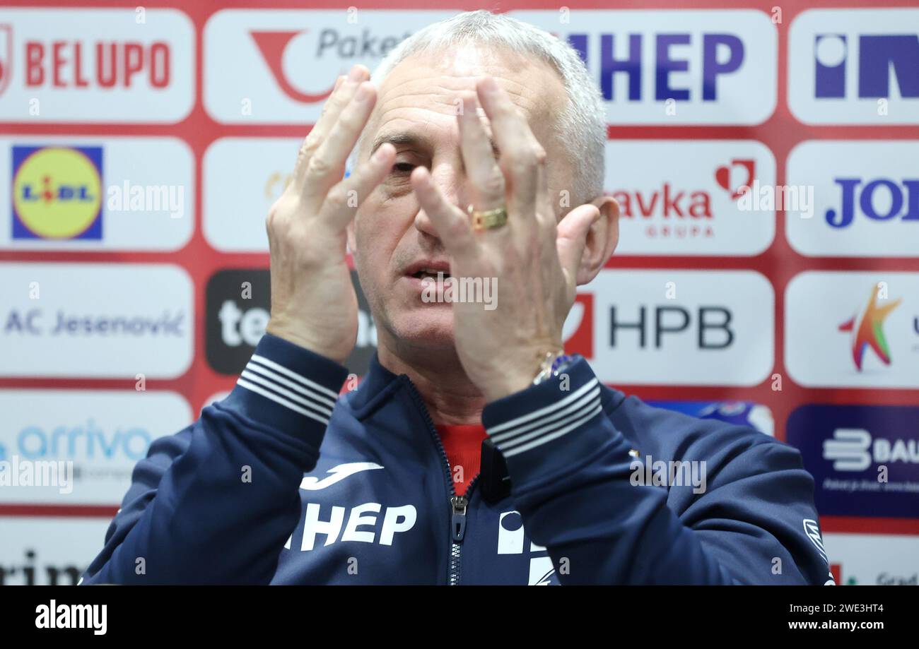 Cologne, Germany. 23rd Jan, 2024. Croatia Head Coach Goran Perkovac ...