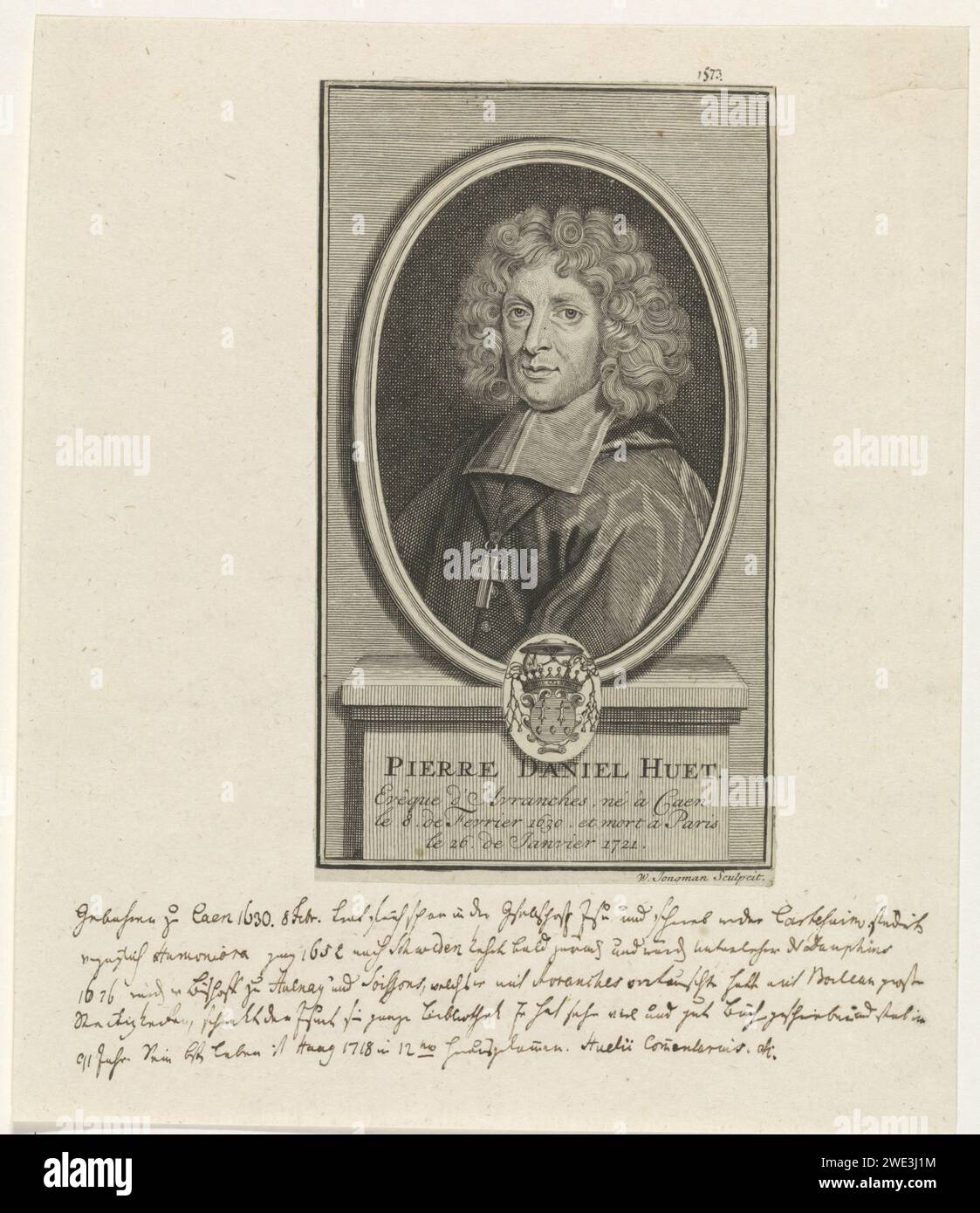 Portret Van Pier Pierre-Daniel has, Winter Joyman, 1712 - 1744 print ...
