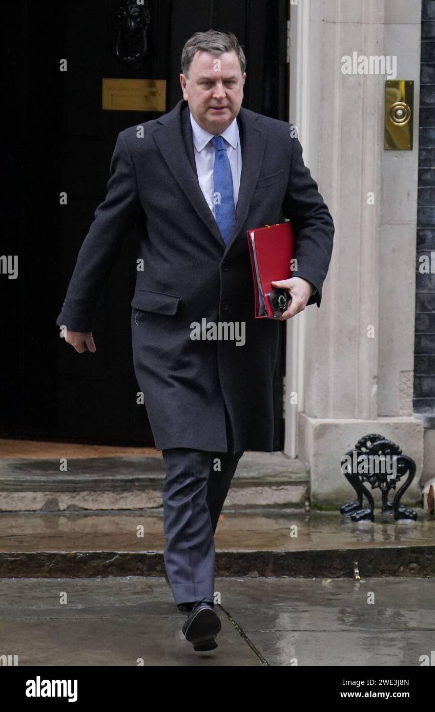 Mel Stride Secretary of State for Work and Pensions, leaves 10 Downing ...