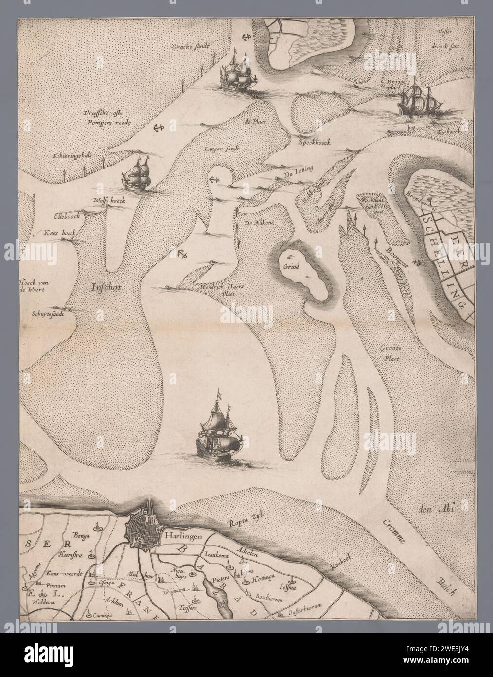 Map of harlingen hi-res stock photography and images - Alamy