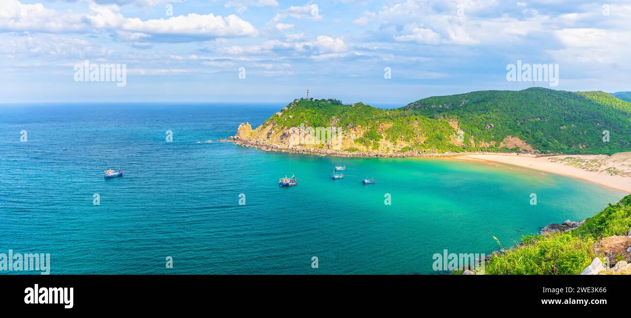 Landscape Vung Ro Bay in the morning. This place is considered the most ...
