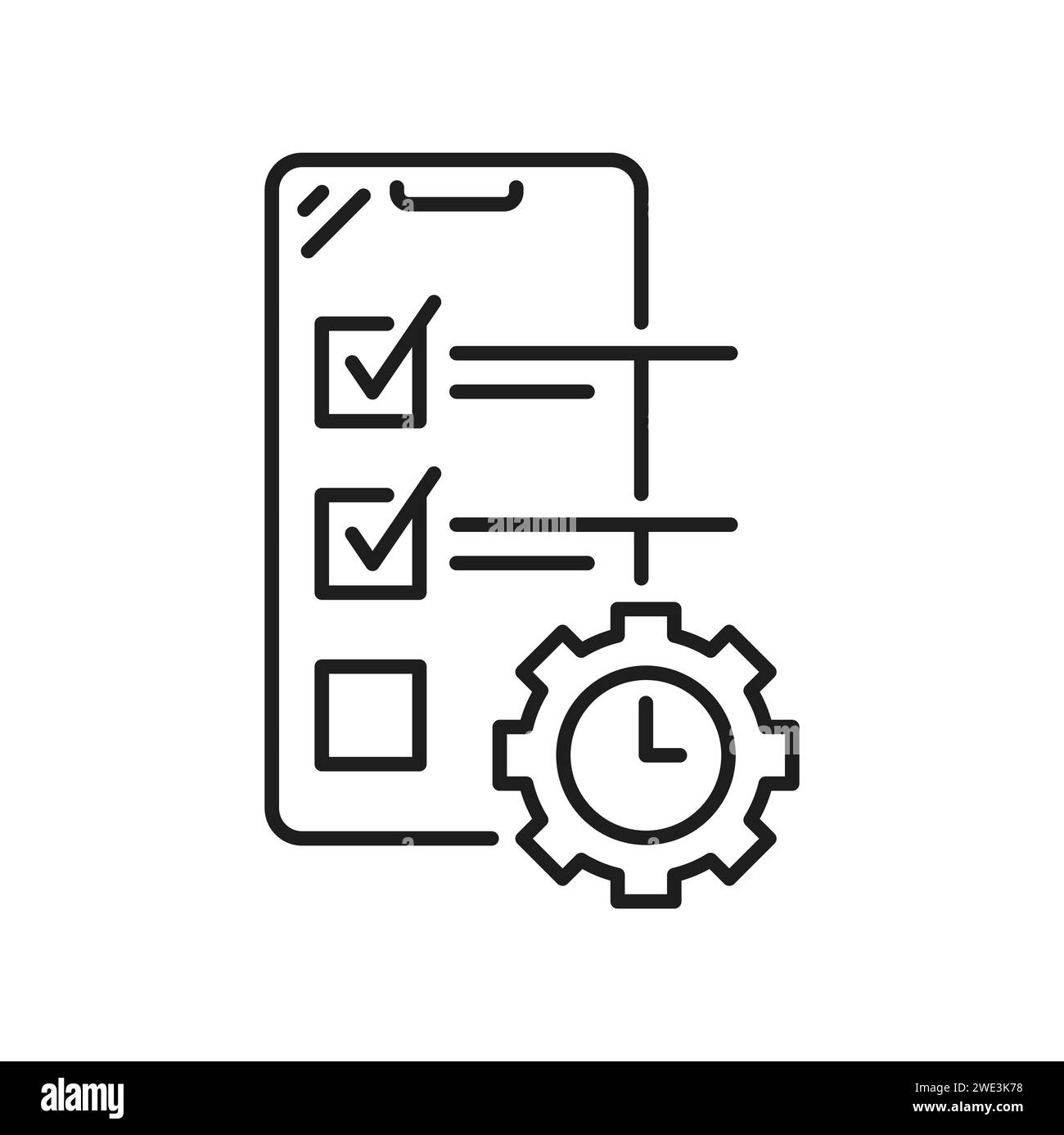 Planning icon Project, goal, management and schedule symbol of vector business plan or work task ...