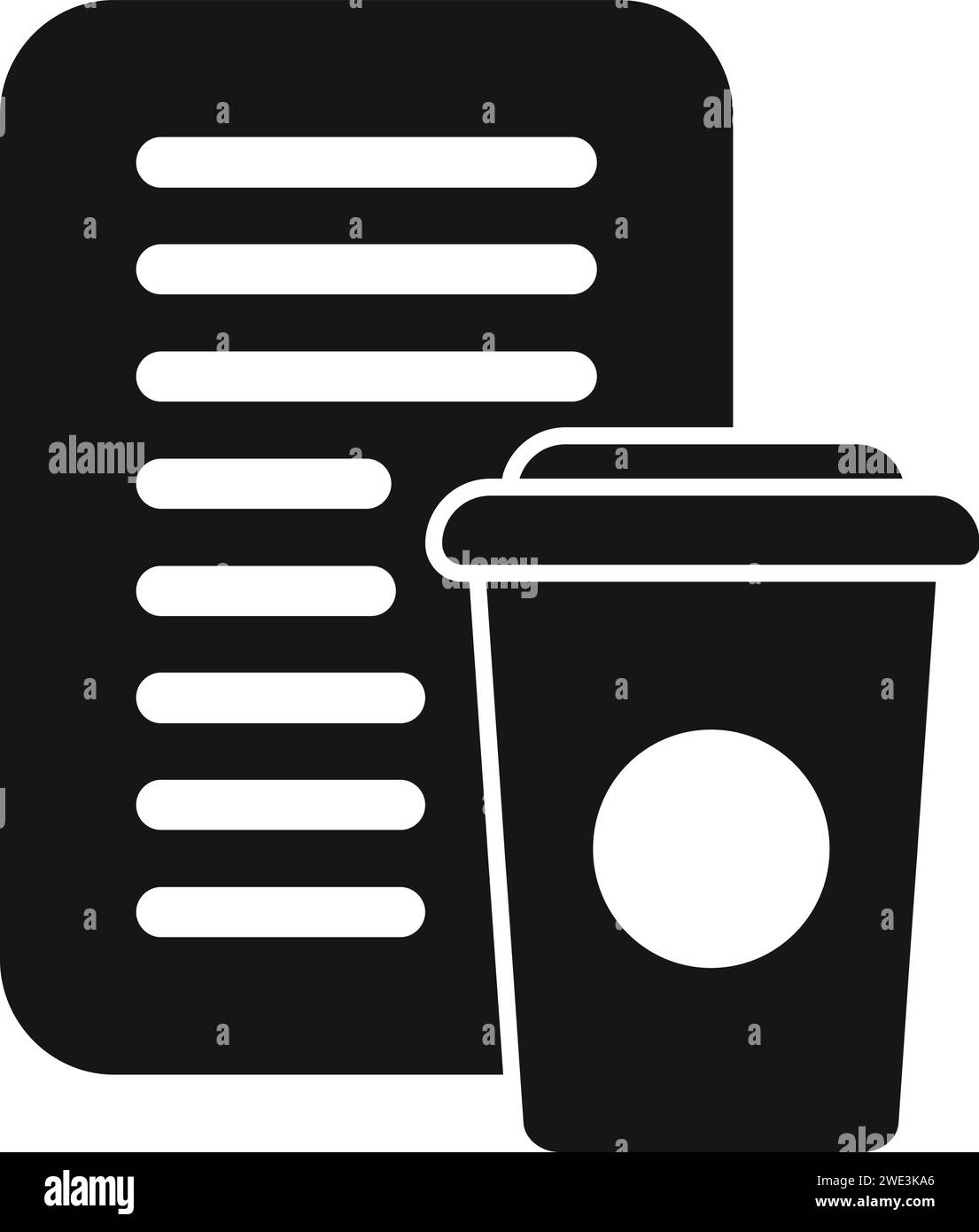 Home late work coffee cup icon simple vector. Time night energy. Ready ...