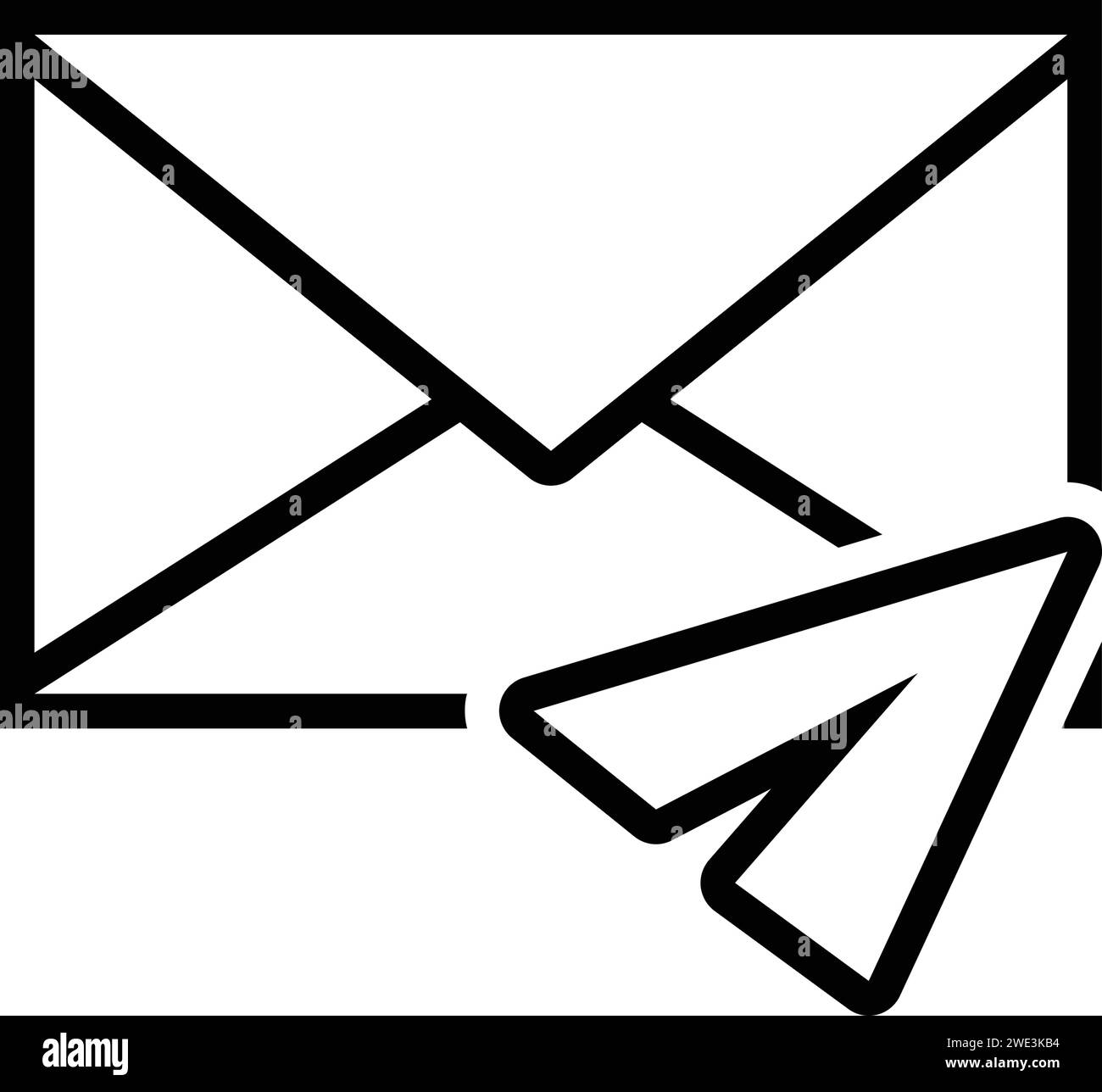 Direct message icon Black and White Stock Photos & Images - Alamy