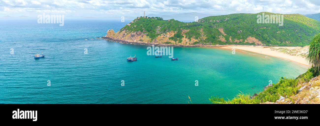 Landscape Vung Ro Bay in the morning. This place is considered the most ...