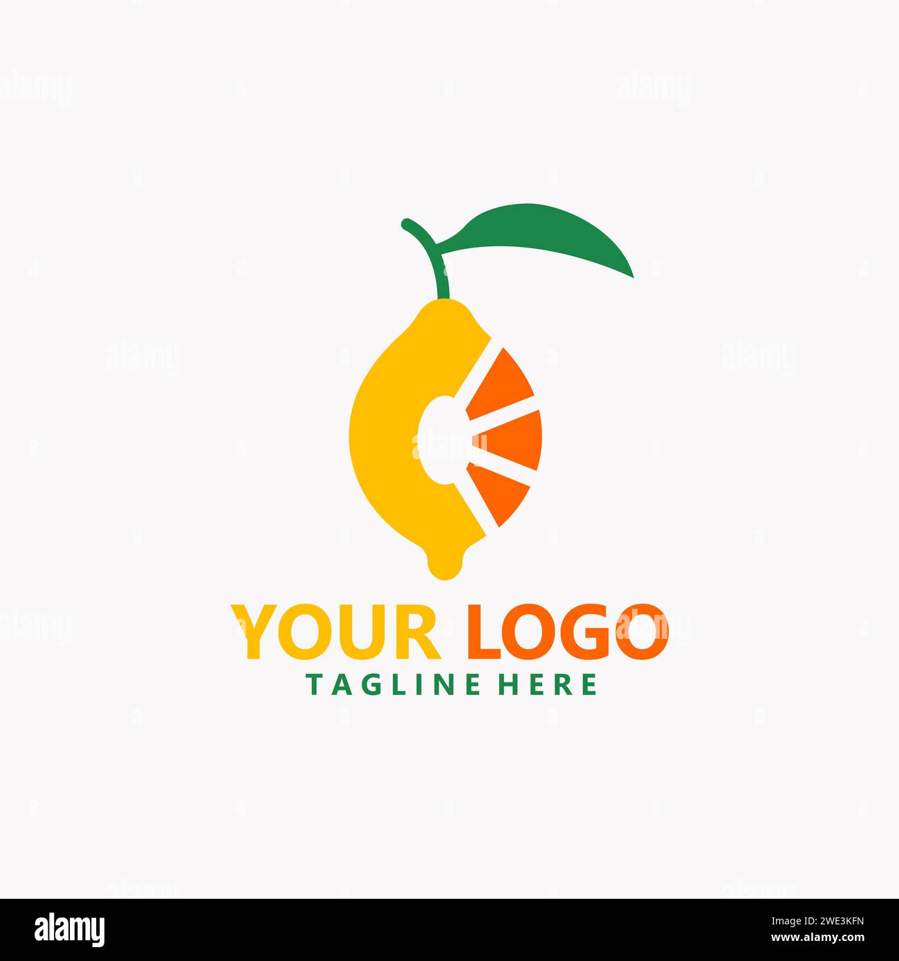 initial letter C citrus lemons fruit logo design vector Stock Vector ...