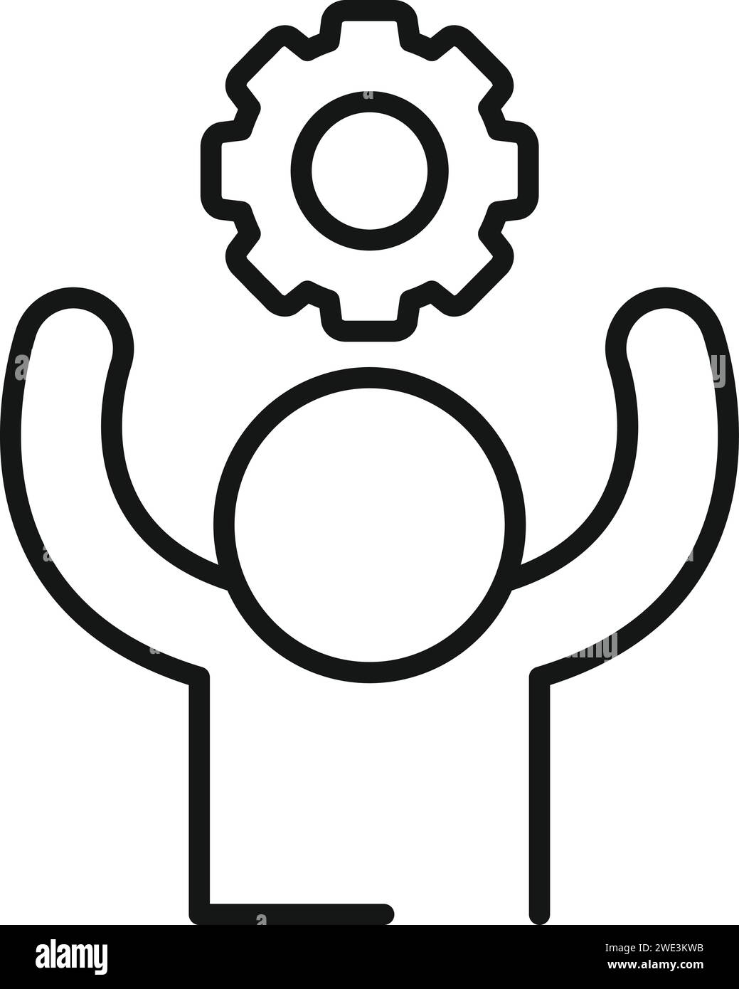 Gear sport run icon outline vector. Late work. Active fast sleepy Stock ...