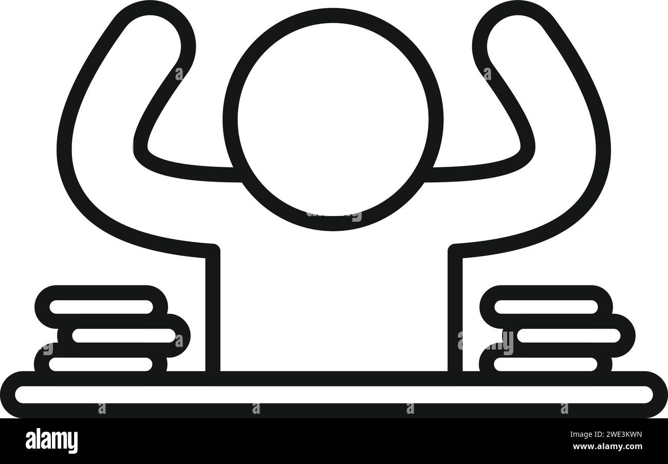 Day office desk icon outline vector. Work ready active. Desk office ...