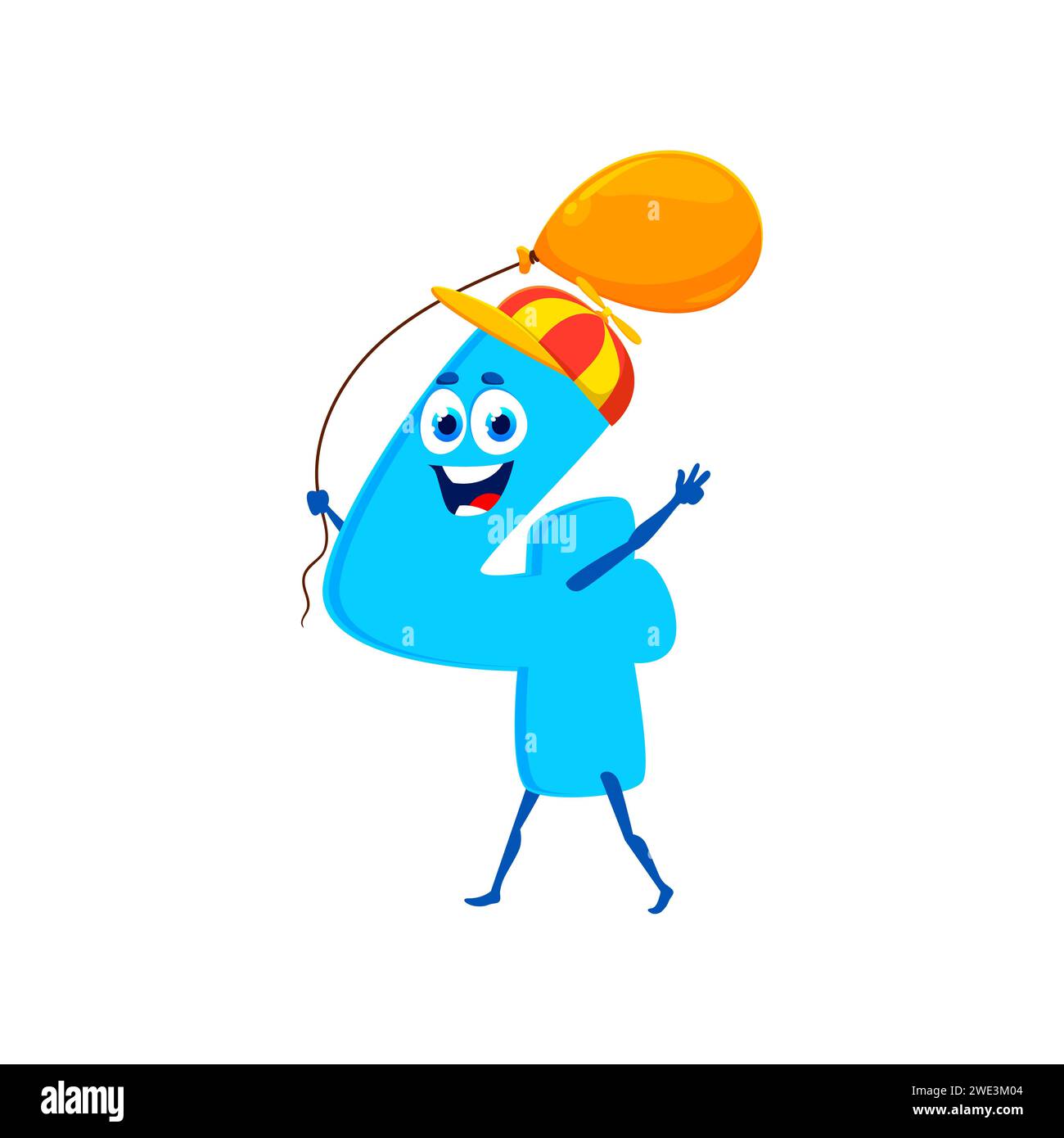 Number 4 balloon Stock Vector Images - Alamy