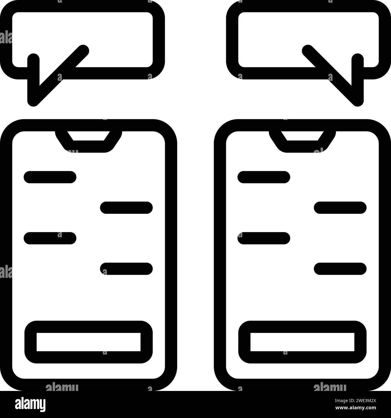 Messaging app Black and White Stock Photos & Images - Alamy