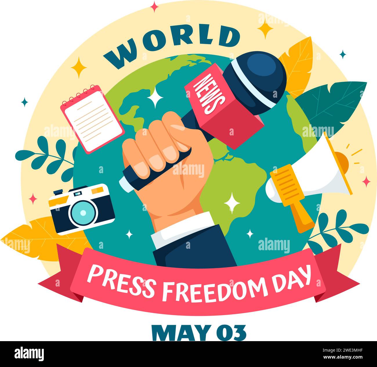 Cartoon news reporter free Stock Vector Images - Alamy
