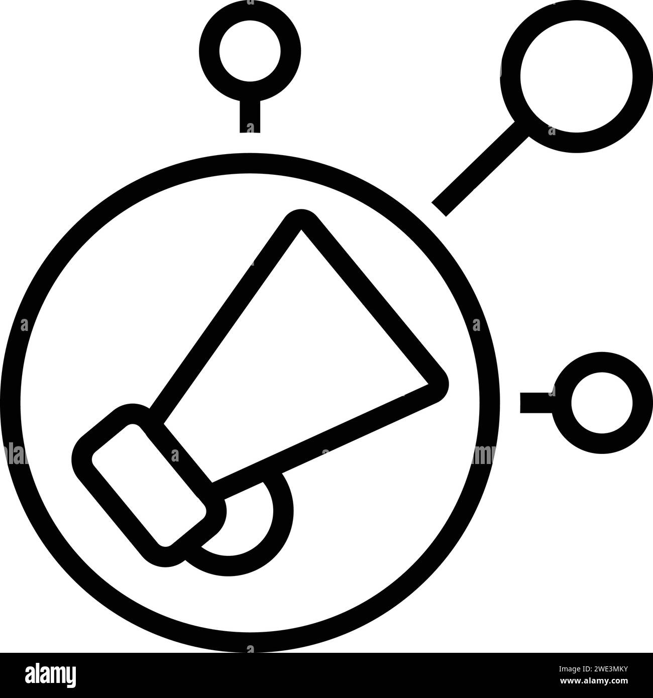 Viral marketing icon vector Black and White Stock Photos & Images - Alamy
