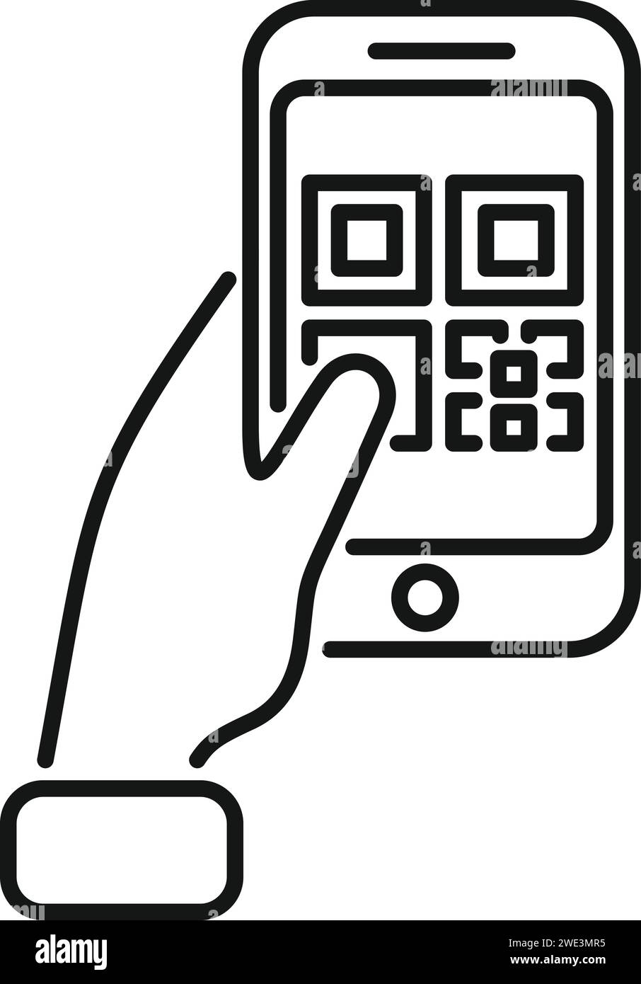 Cellular device icon outline vector. Symbol digital sign. Response ...