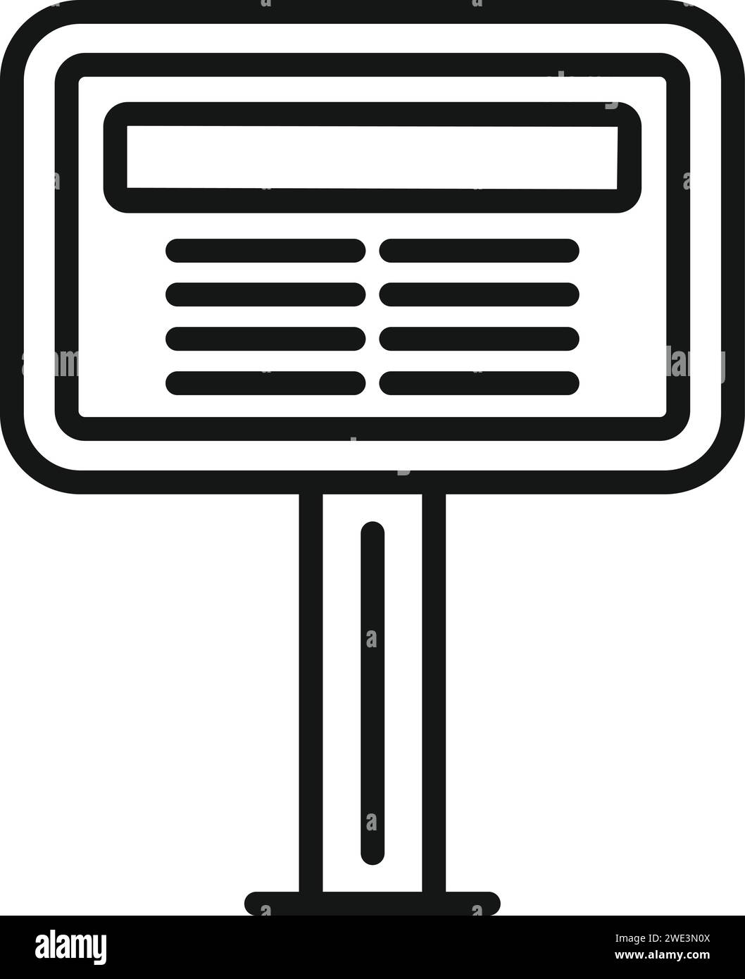 Street billboard marketing icon outline vector. Work look. Hr staff ...