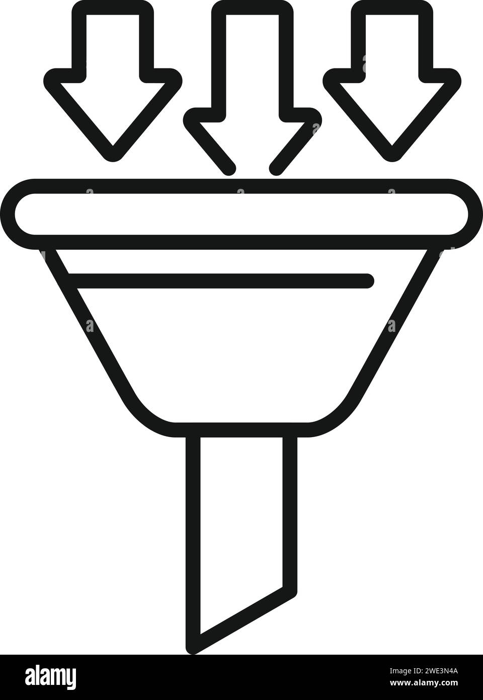 Filter funnel commerce icon outline vector. Mobile target. App people ...