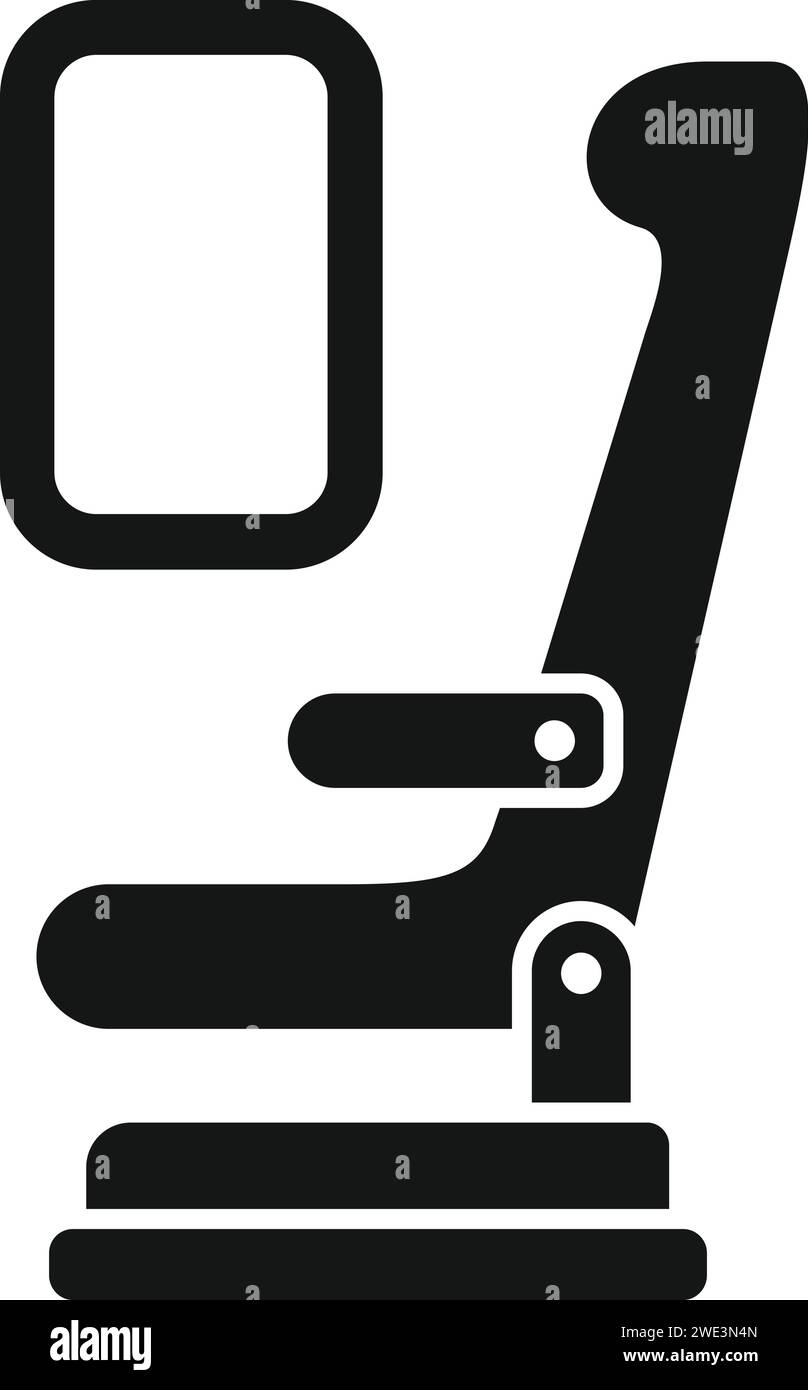 Service seat window icon simple vector. Vacation plane. Chair vip fly ...