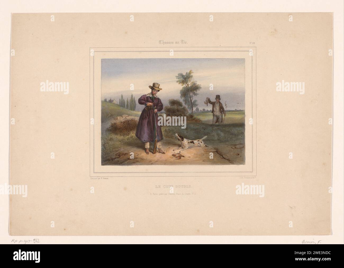 Jageres loads rifle after shooting two partridges, François Grenier ...