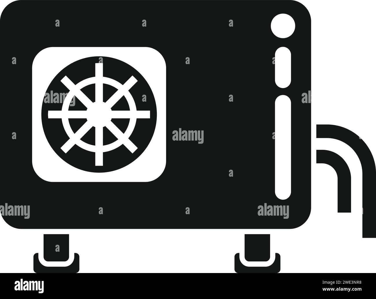 Worker control unit icon simple vector. Repair air conditioner. Filter ...