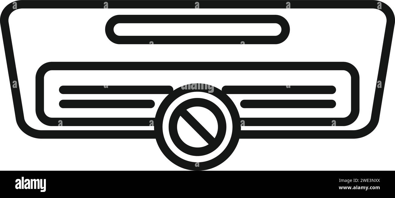 Broken air conditioner icon outline vector. Pump system. Clean filter ...