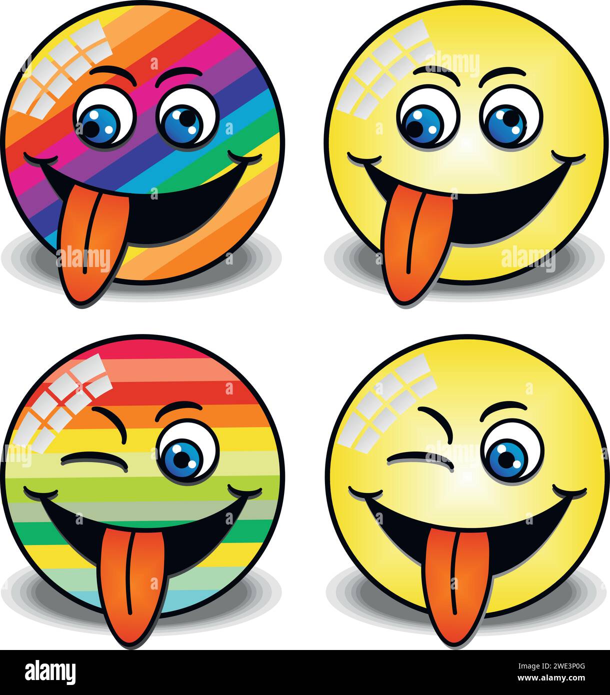 Smiley faces group Stock Vector Images - Alamy