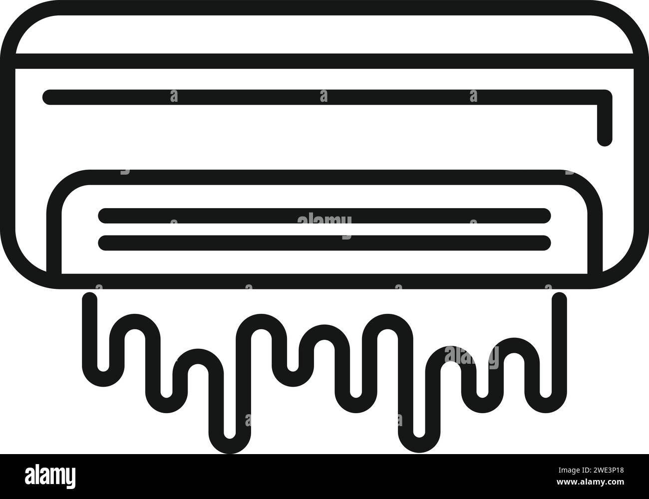 Setup broken conditioner icon outline vector. New service at home ...