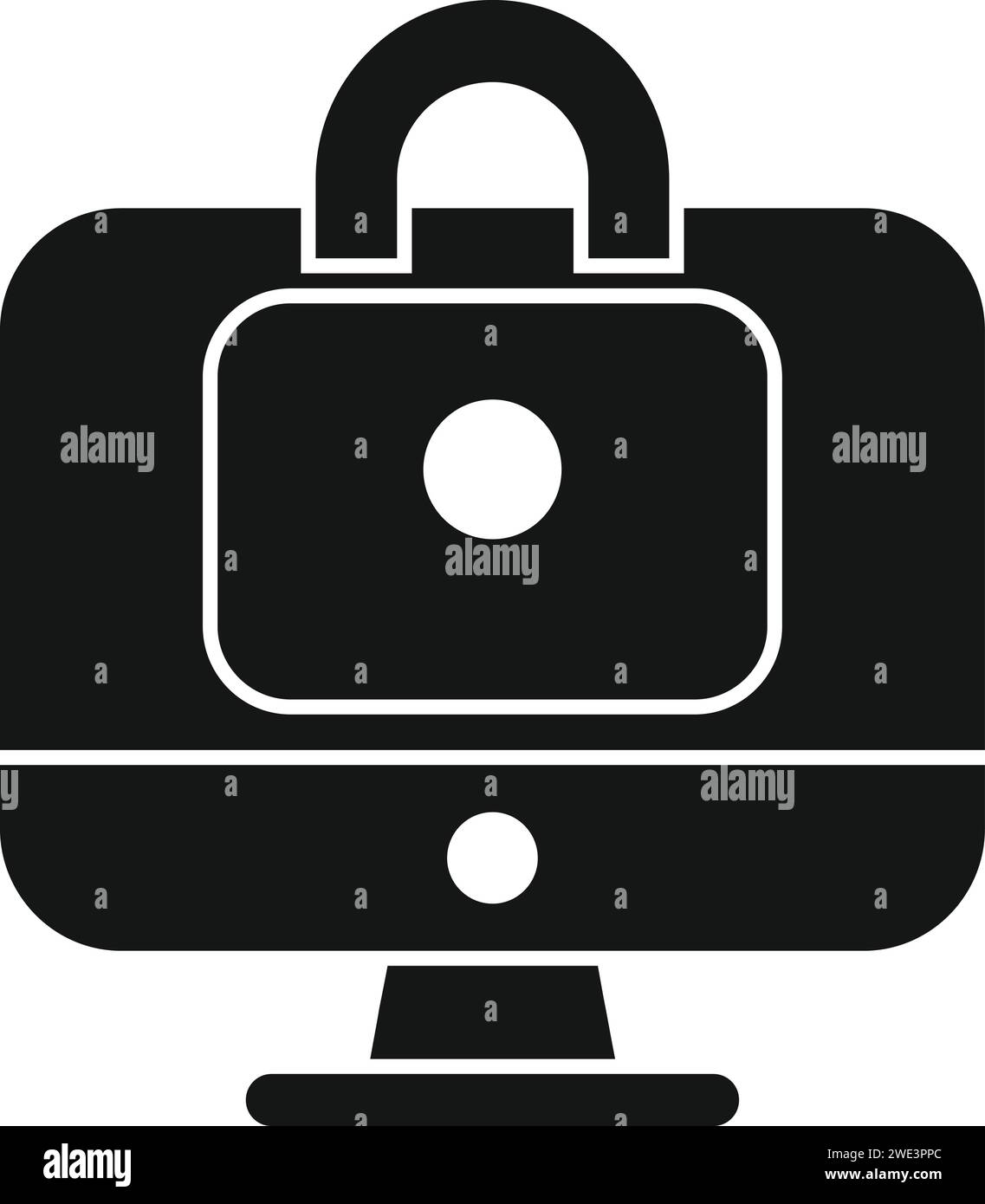 Data lock protect icon simple vector. Internet legal. Process access ...