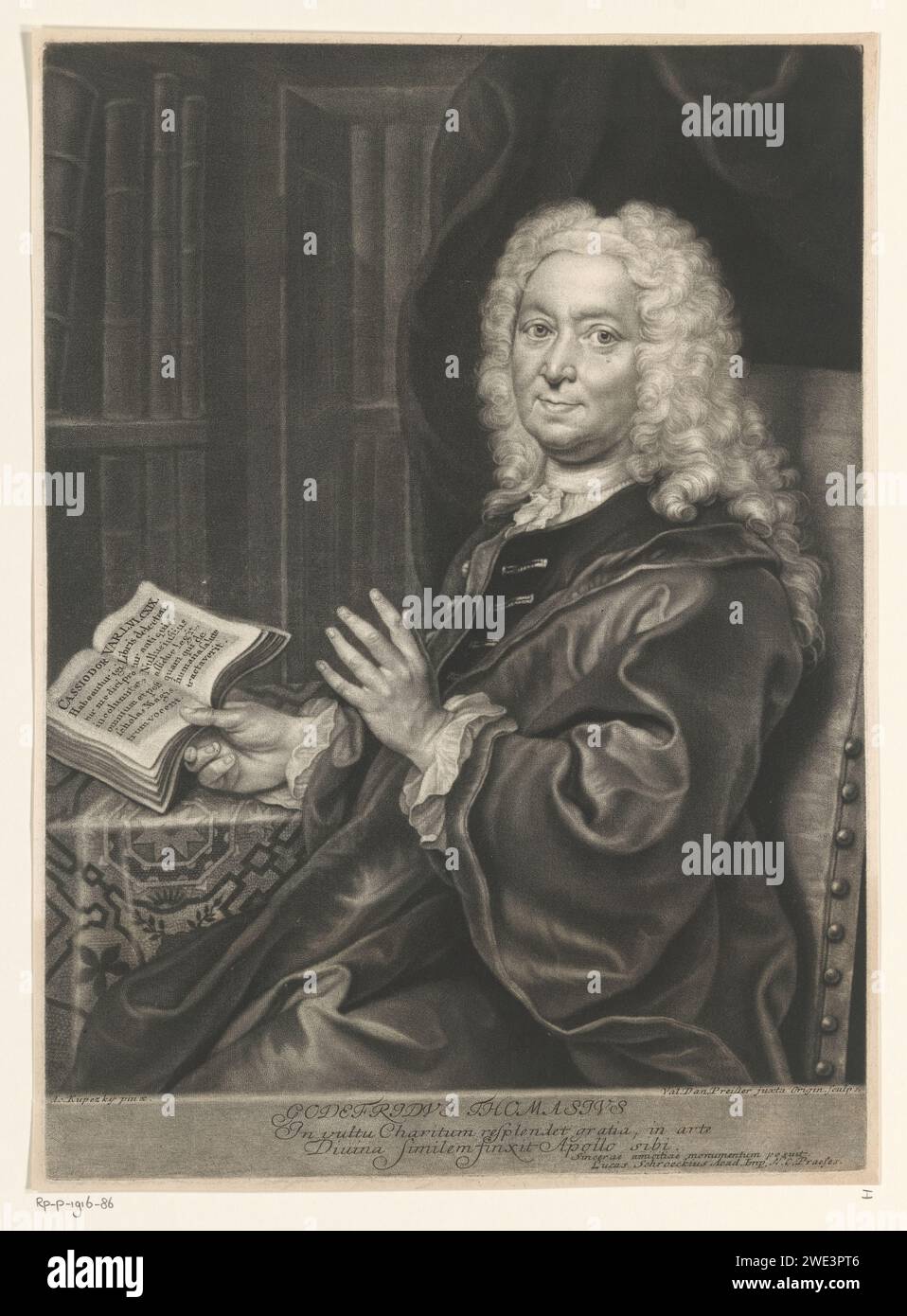 PortraT van Gottfried Thomasius, Valentin Daniel Preissler, after Jan ...